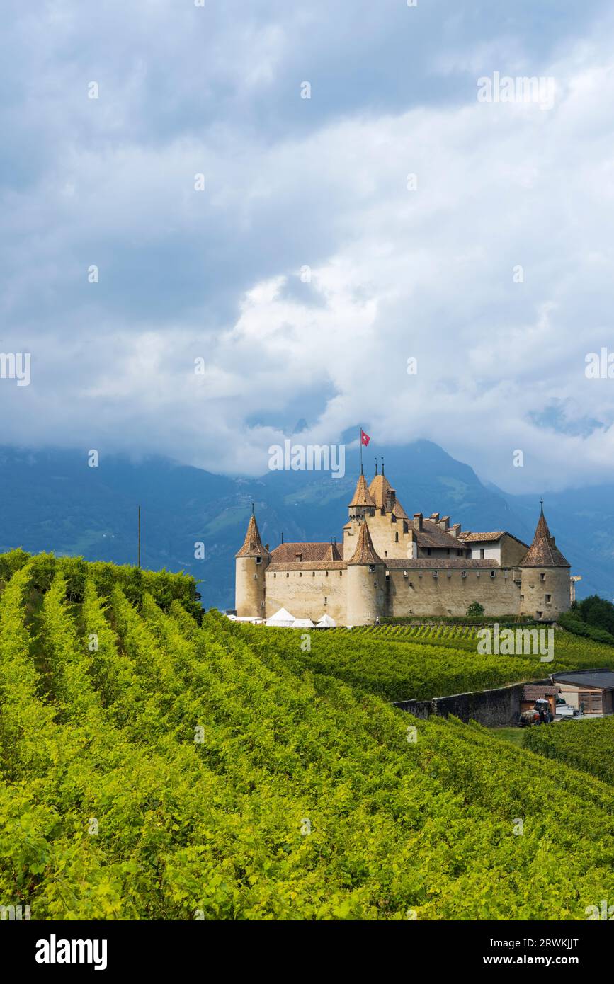 Castle Chateau d'Aigle in canton Vaud, Switzerland Stock Photo - Alamy