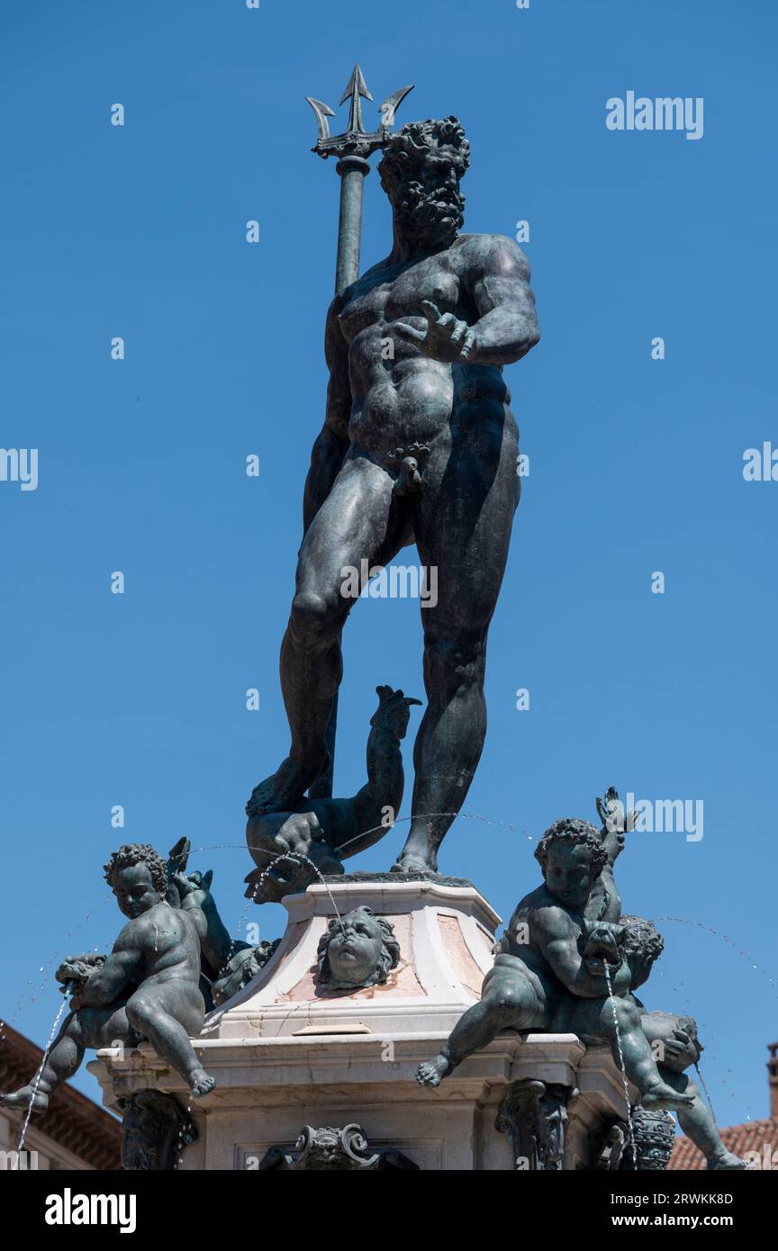 One of Bologna’s famous tourist attractions is Fontana del Nettuno ...