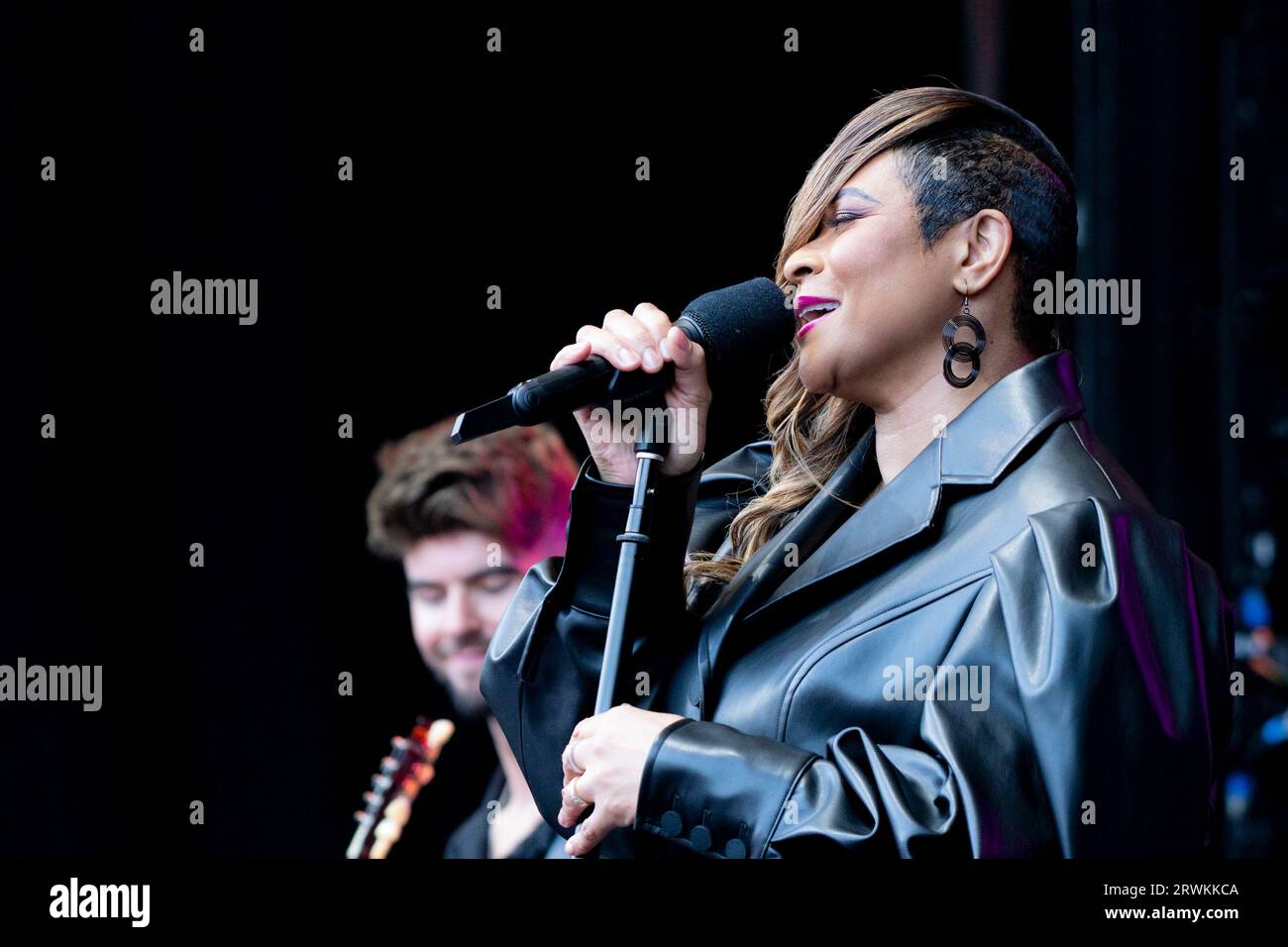 The British singer Gabrielle performing at the Eden Sessions in ...