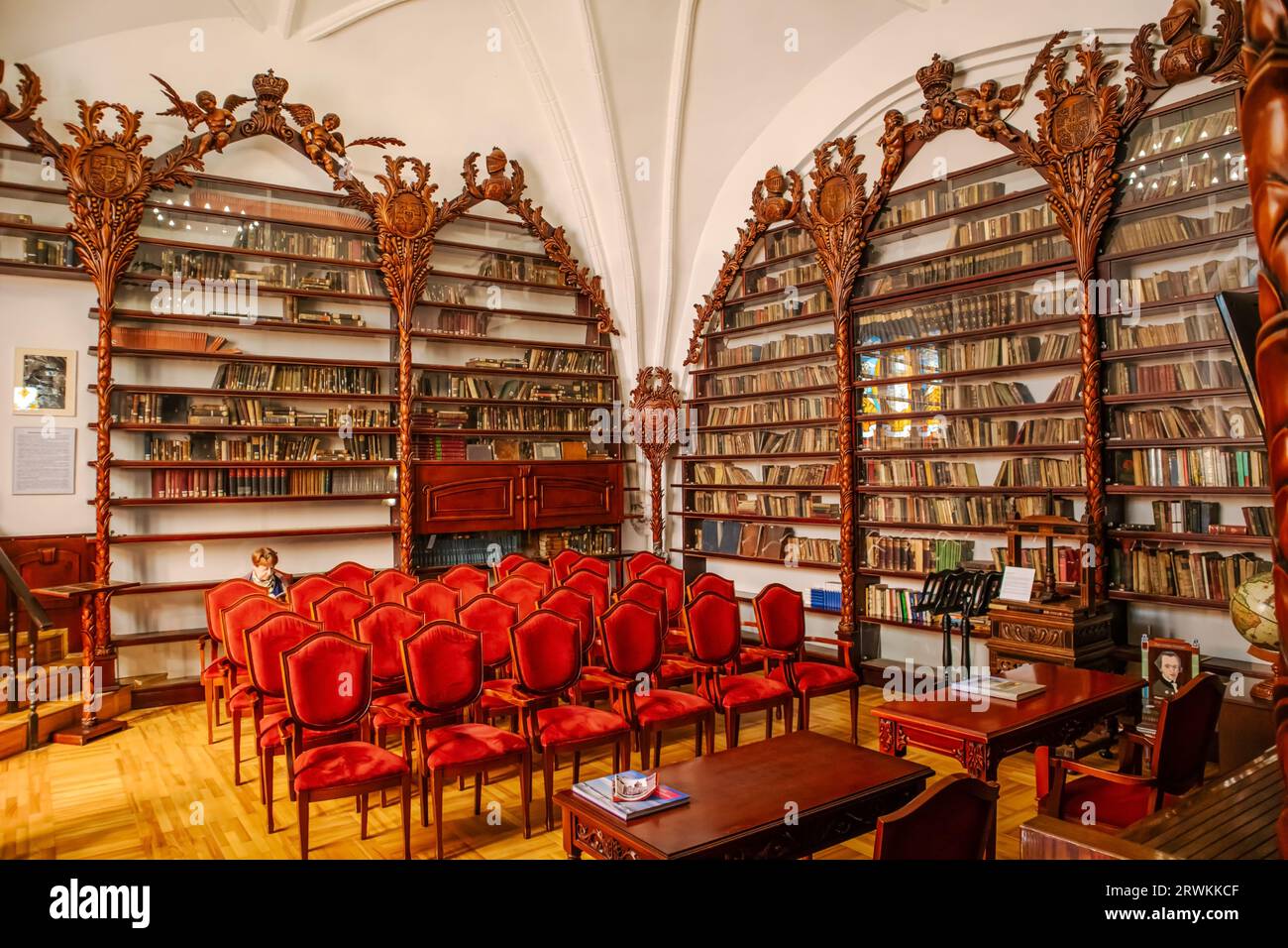 Cathedral in Kaliningrad. Interior. Library. Kaliningrad, Russia - May ...
