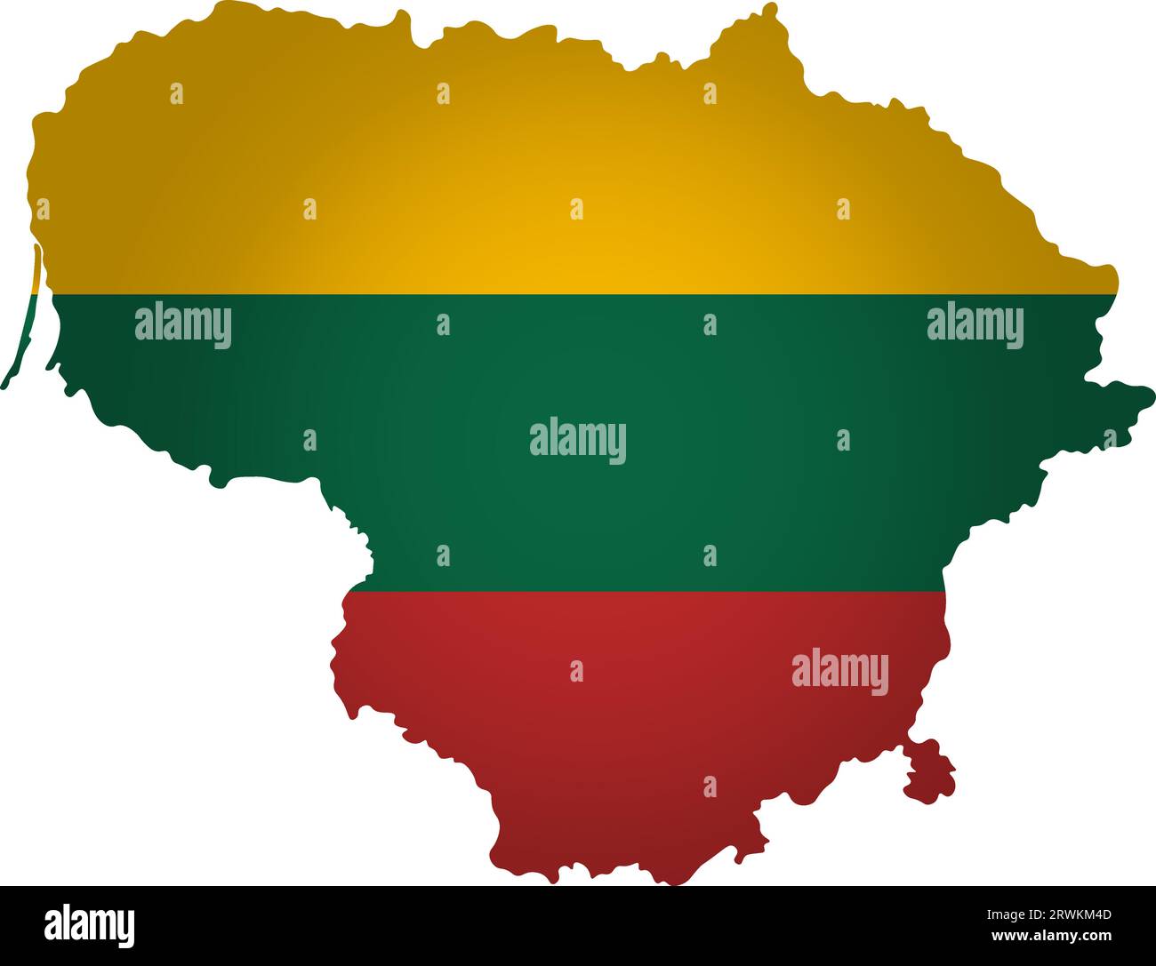 Illustration with Lithuanian national flag with simplified shape of Lithuania map (jpg). Volume ...