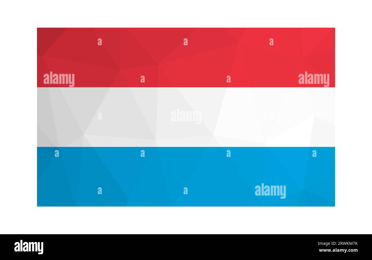 Vector isolated illustration. National Luxembourgish flag with tricolor ...
