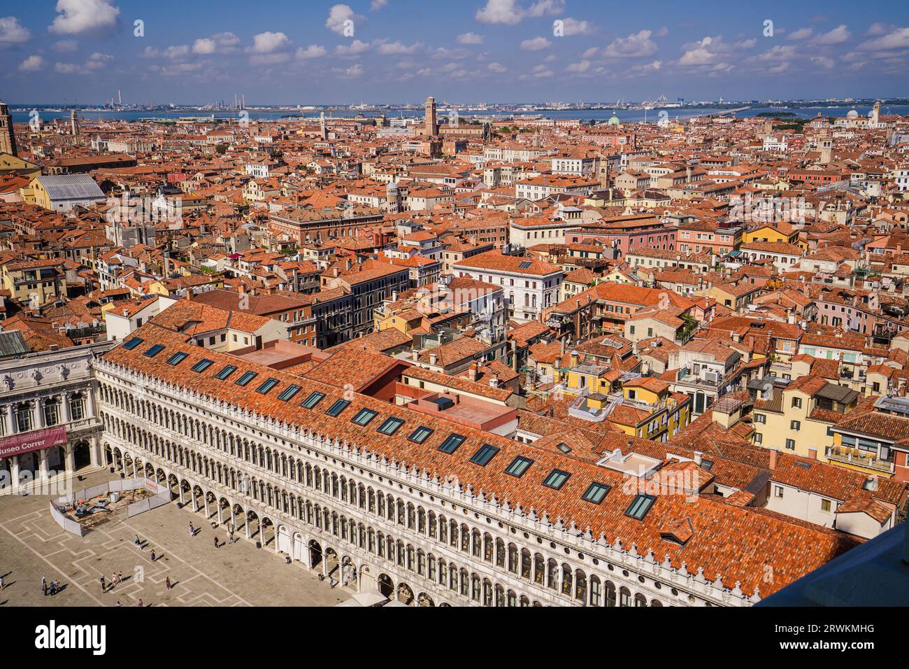 The amazing view of the old streets and buildings of Venice from the ...