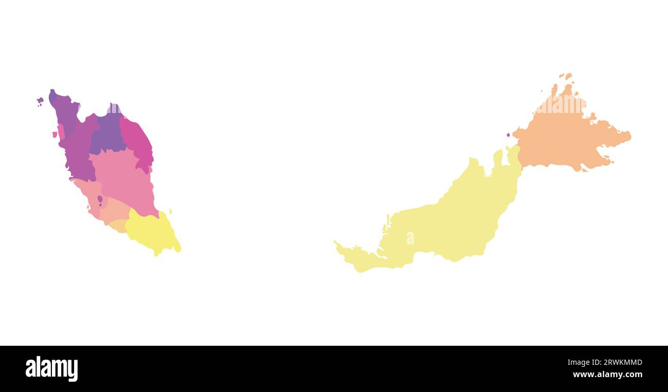 Vector isolated illustration of simplified administrative map of ...
