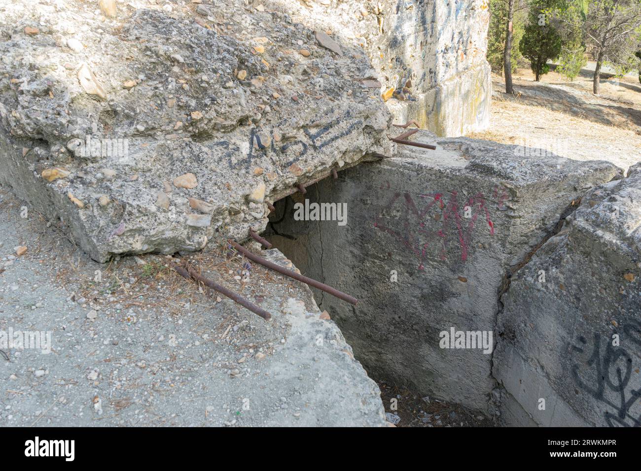 Madrid's historic bunker, remnants of the Spanish Civil War. A silent ...