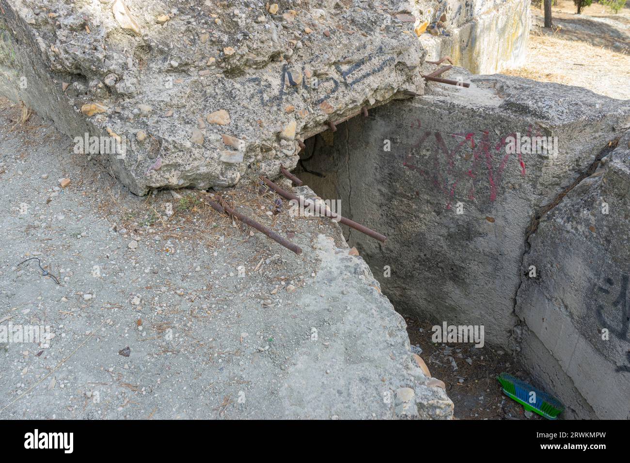 Madrid's historic bunker, remnants of the Spanish Civil War. A silent ...