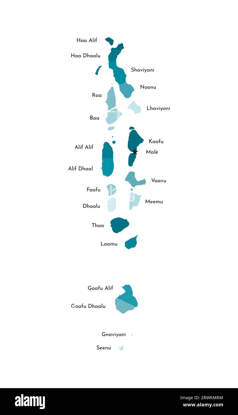 Vector isolated illustration of simplified administrative map of ...