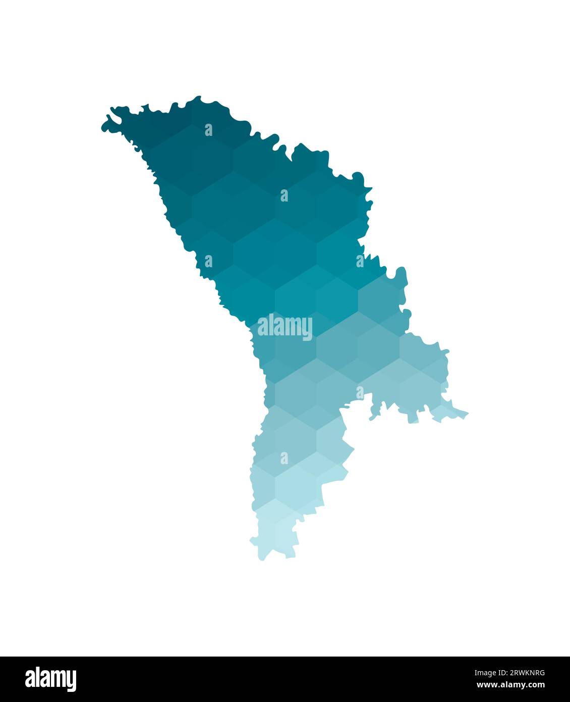 Vector isolated illustration icon with simplified blue silhouette of ...