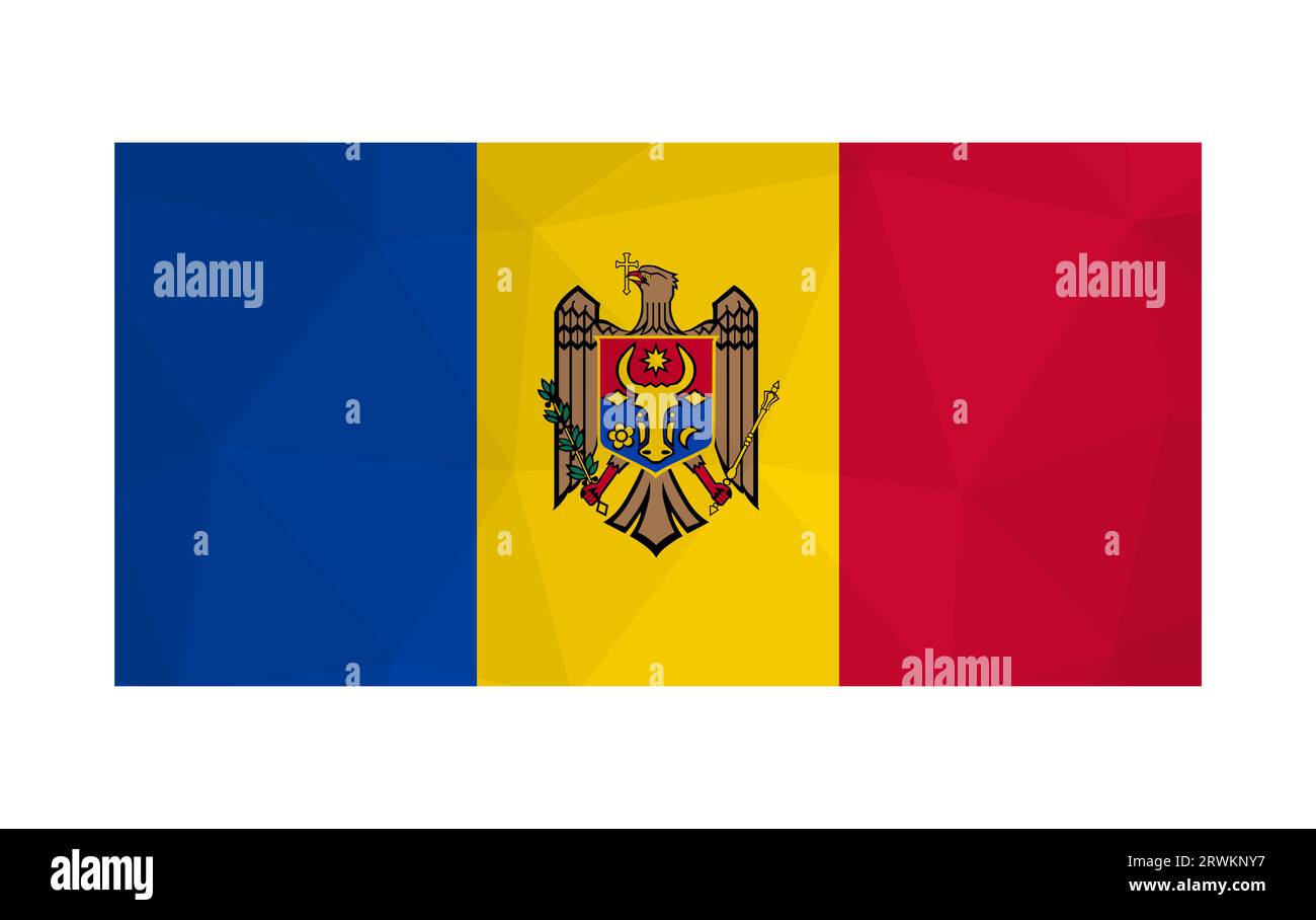 Vector isolated illustration. Official symbol of Moldova. National ...