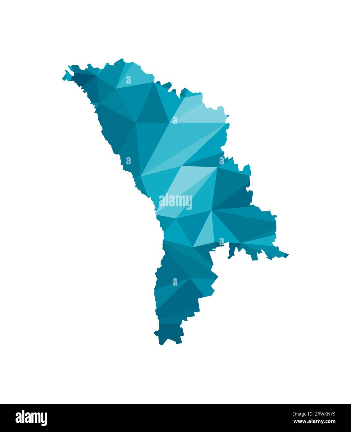 Vector isolated illustration icon with simplified blue silhouette of ...