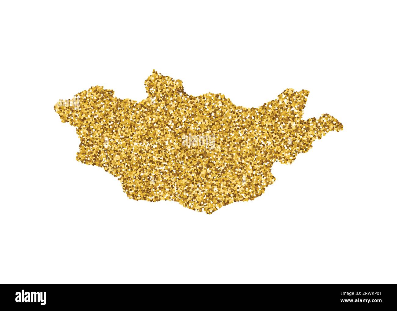 Vector isolated illustration with simplified Mongolia map. Decorated by ...