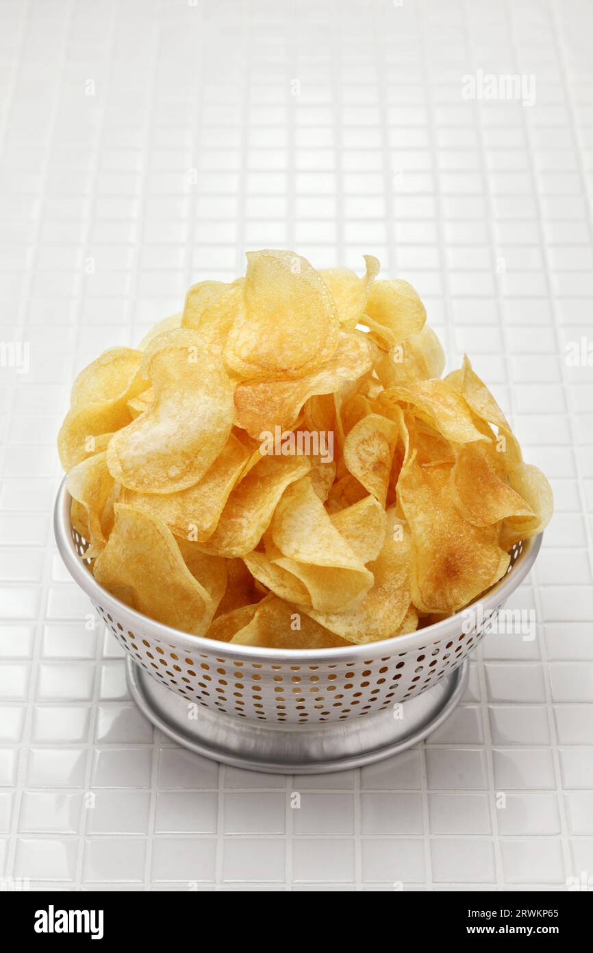 homemade potato chips (crisps Stock Photo - Alamy