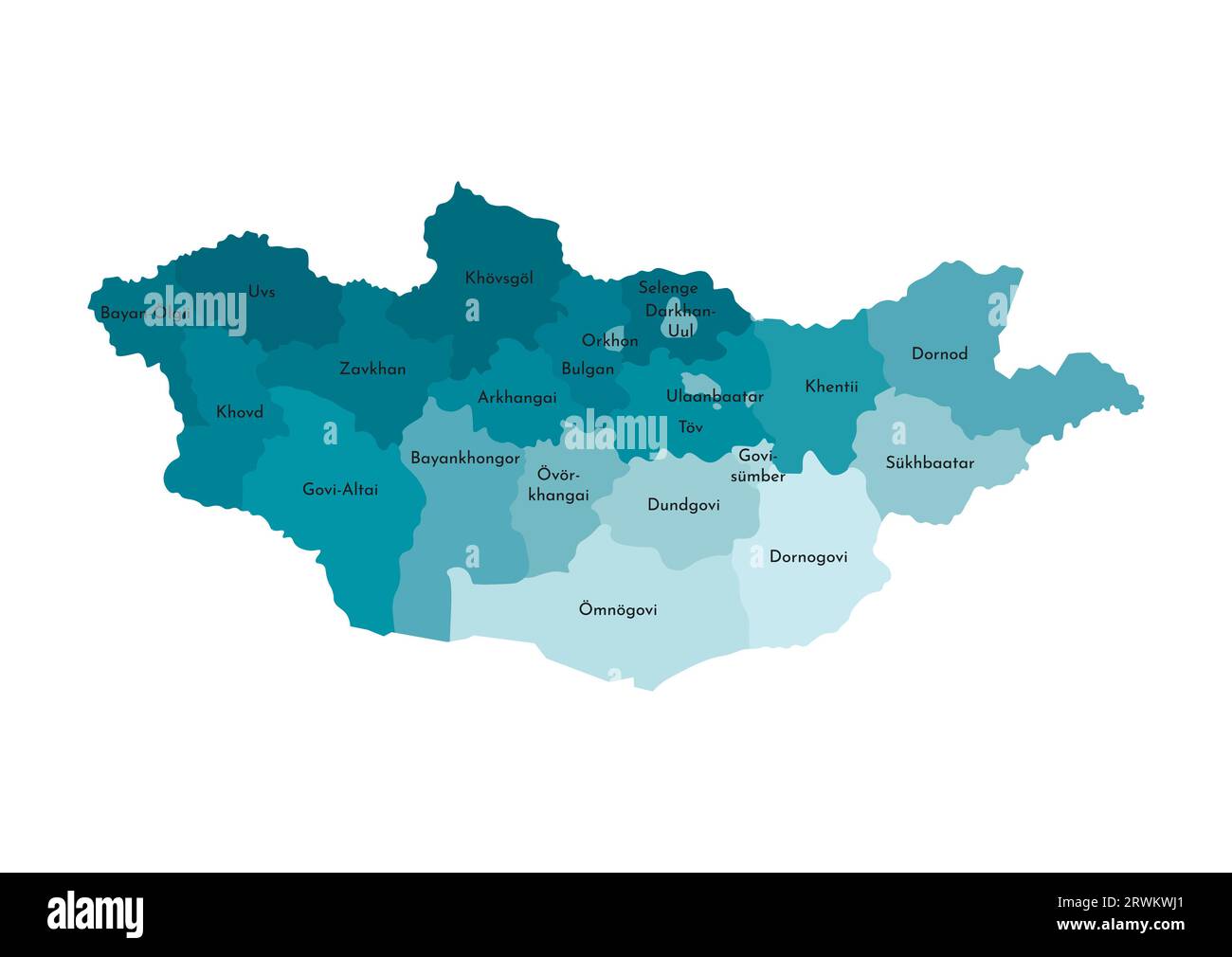 Vector isolated illustration of simplified administrative map of ...