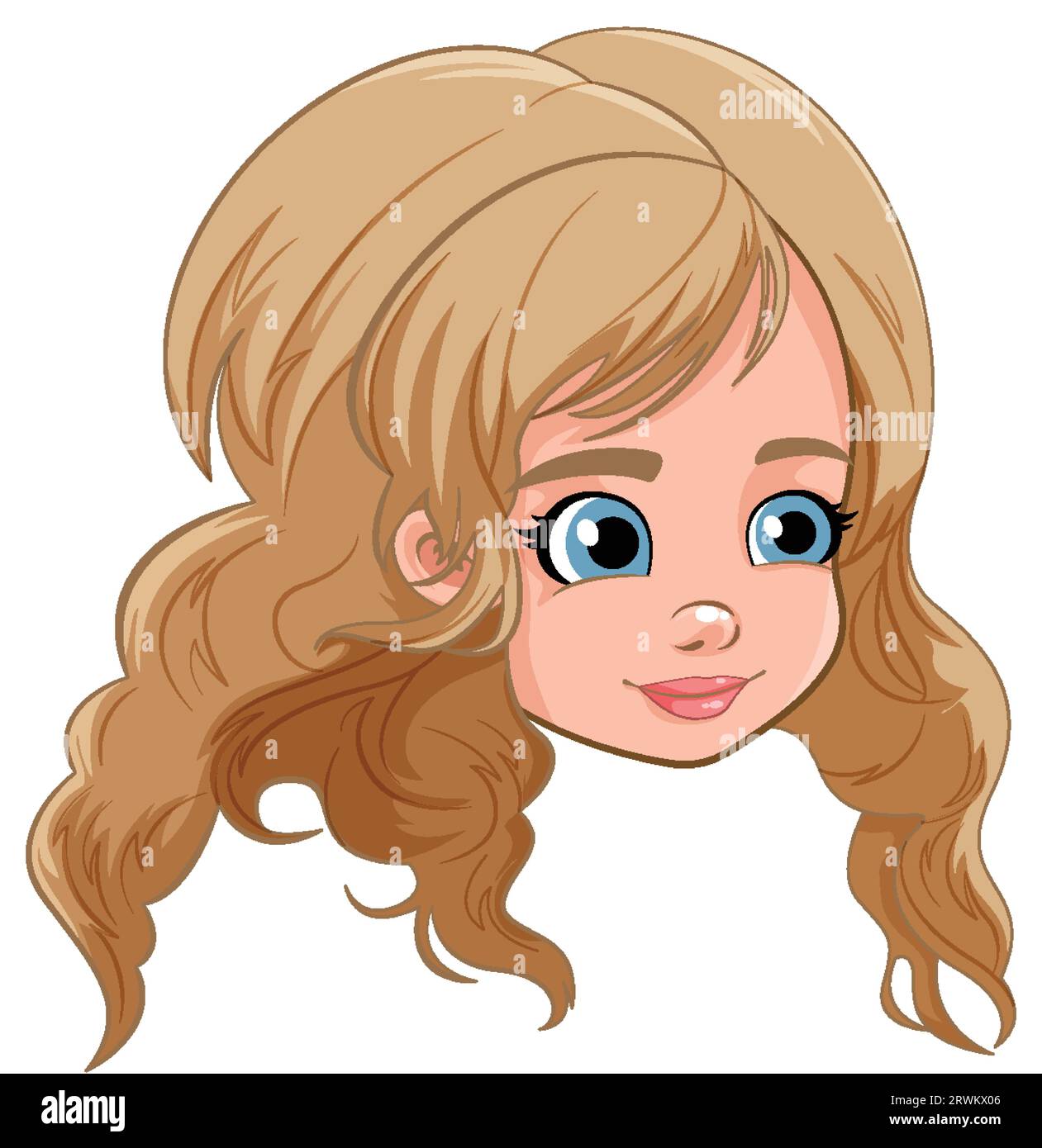 Side of woman head cartoon illustration Stock Vector Image & Art - Alamy