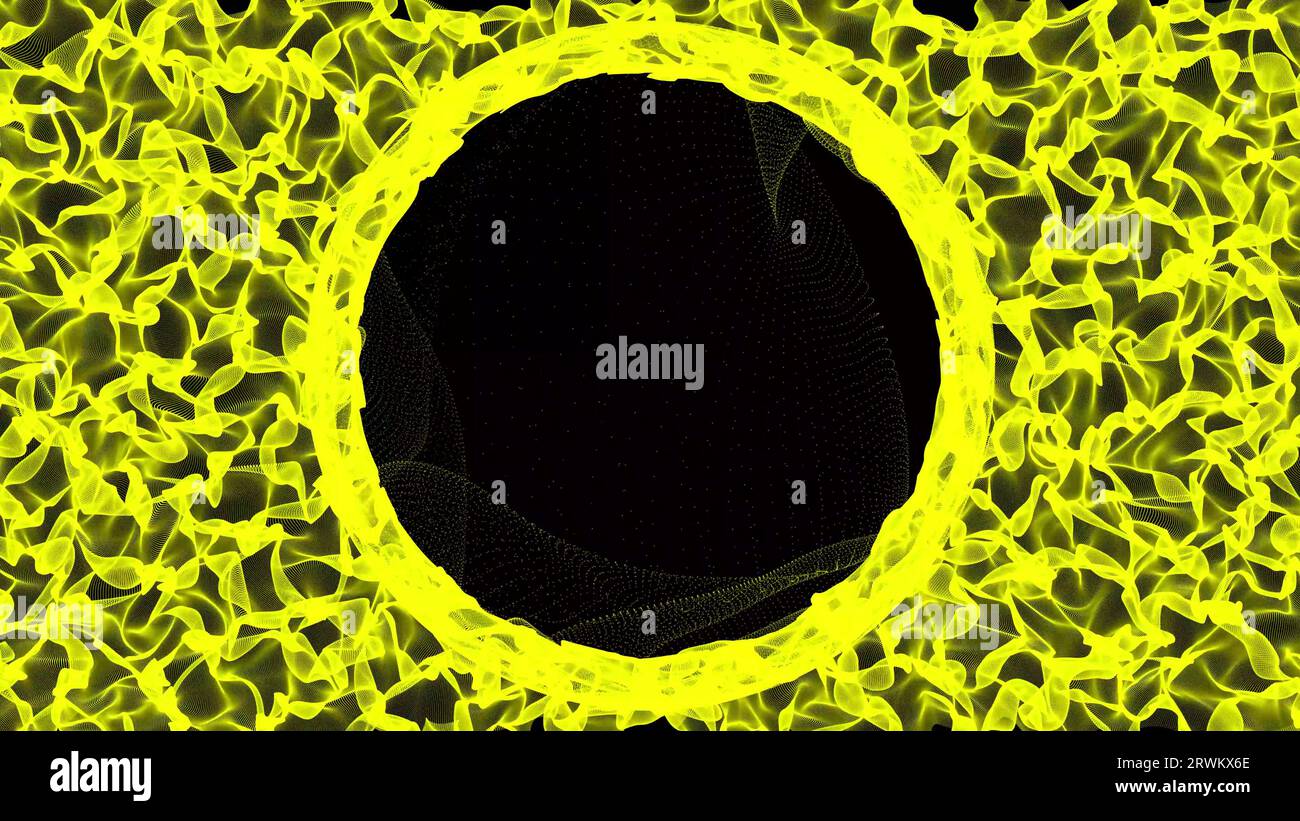 Hot flaming circle with ember. Explosive colored gases and flames on ...