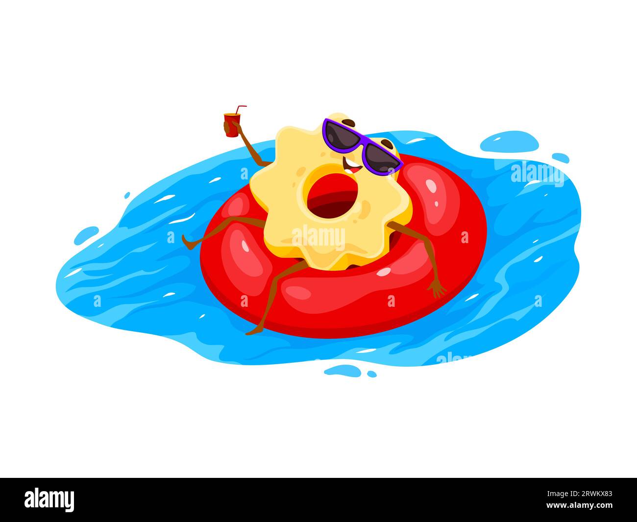 Swimming with noodle float Stock Vector Images - Alamy