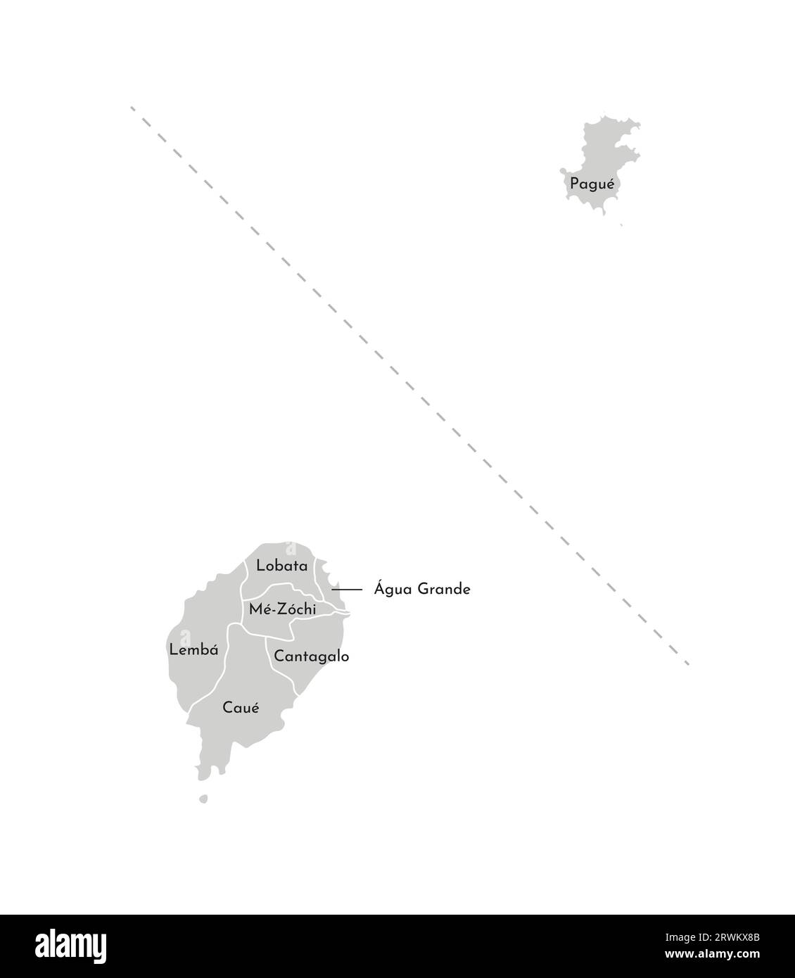 Vector isolated illustration of simplified administrative map of São ...