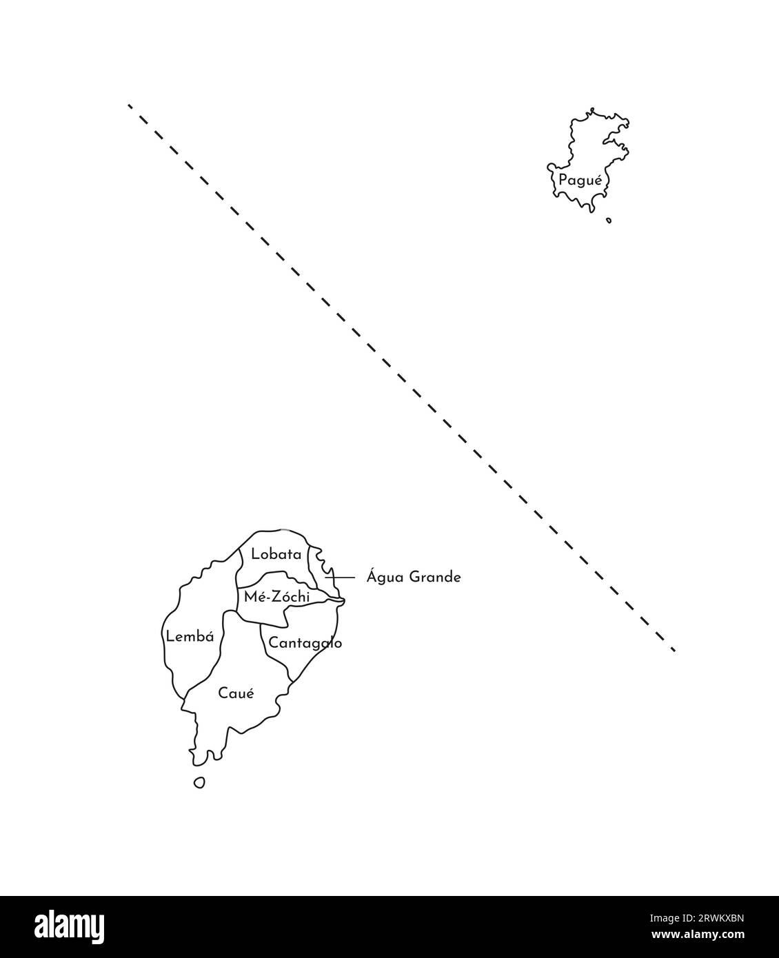 Vector isolated illustration of simplified administrative map of São ...