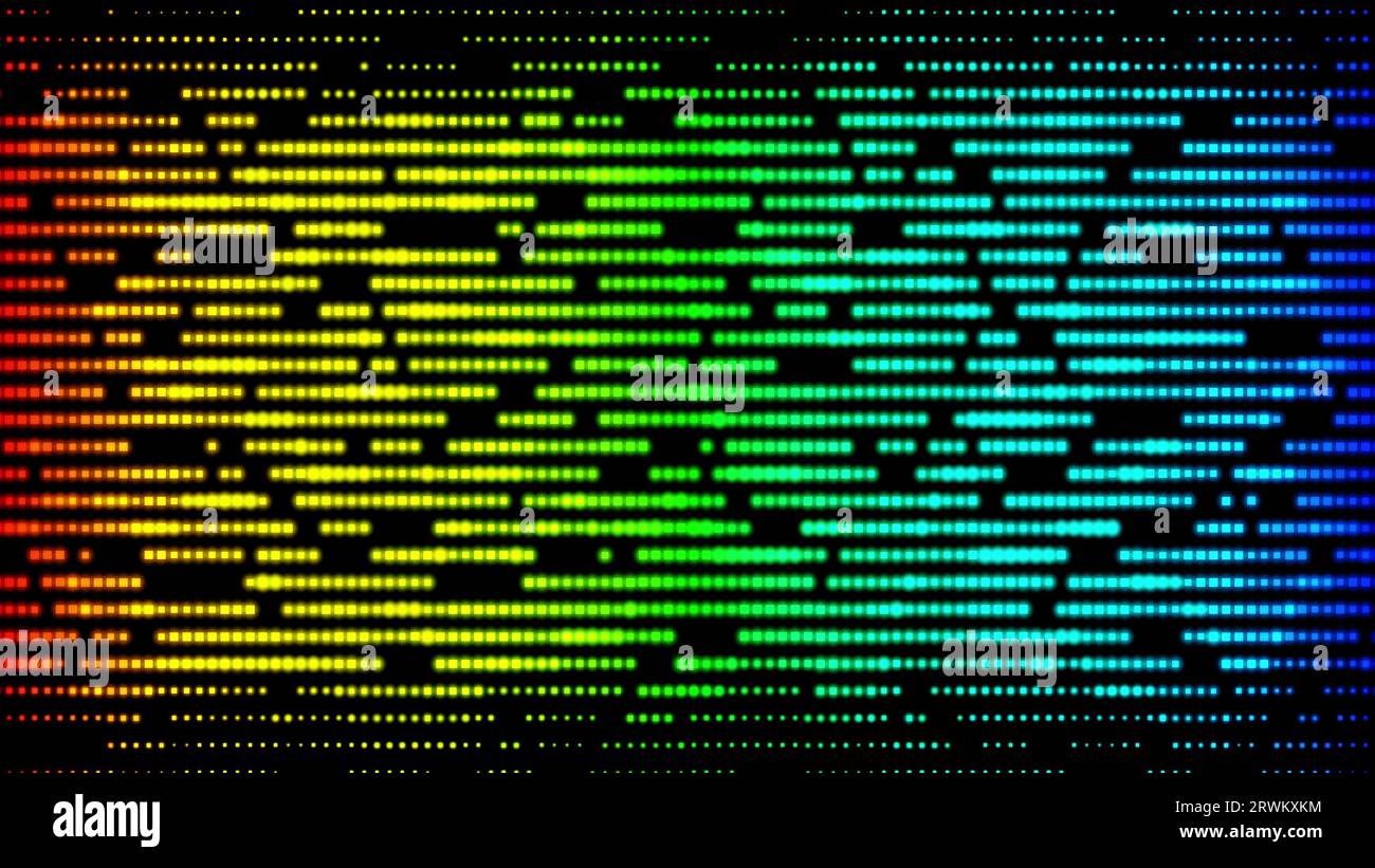 Creeping line of multi-colored squares. Abstract colorful running ...