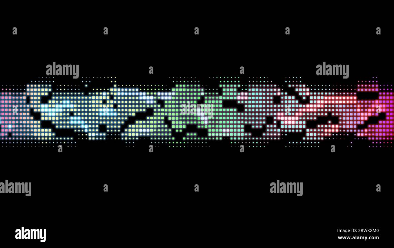 Creeping line of multi-colored squares. Abstract colorful running ...