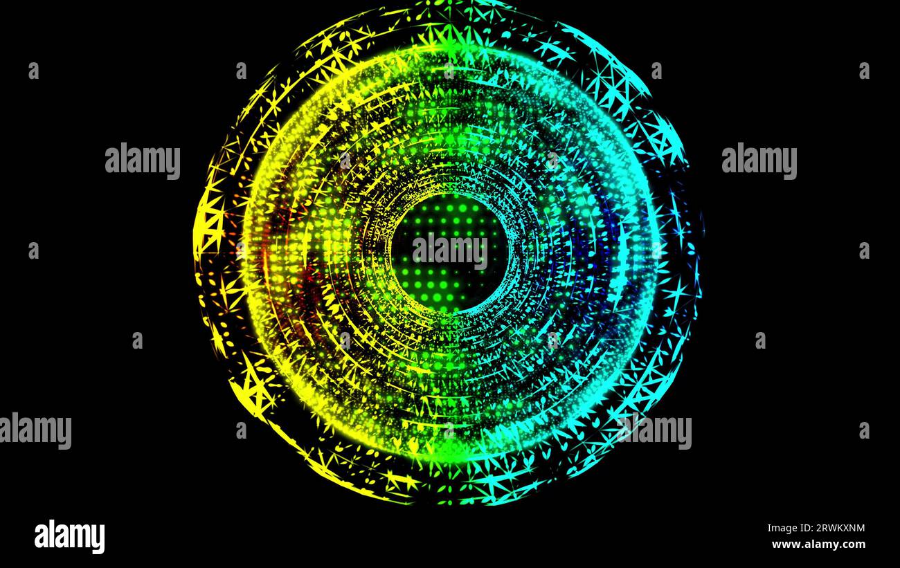 3D kaleidoscope mandala abstract background of trippy art psychedelic ...