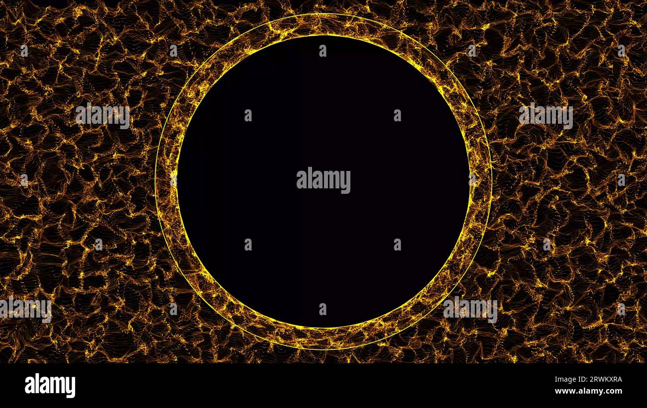 Realistic gold magic circle of thunder storm. Magic and bright lighting ...