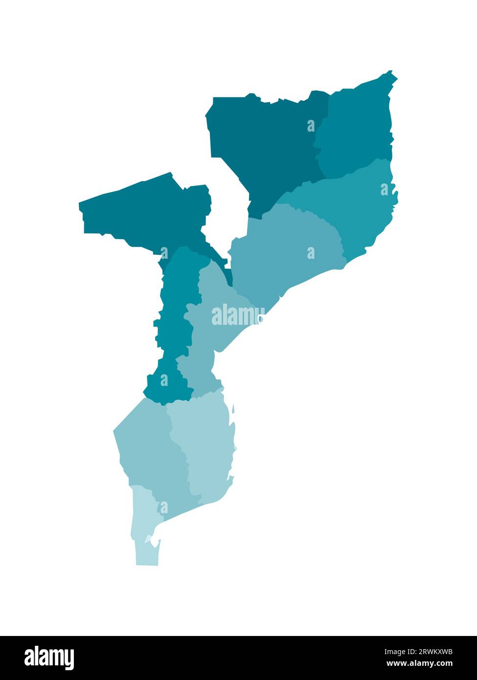 Vector isolated illustration of simplified administrative map of ...