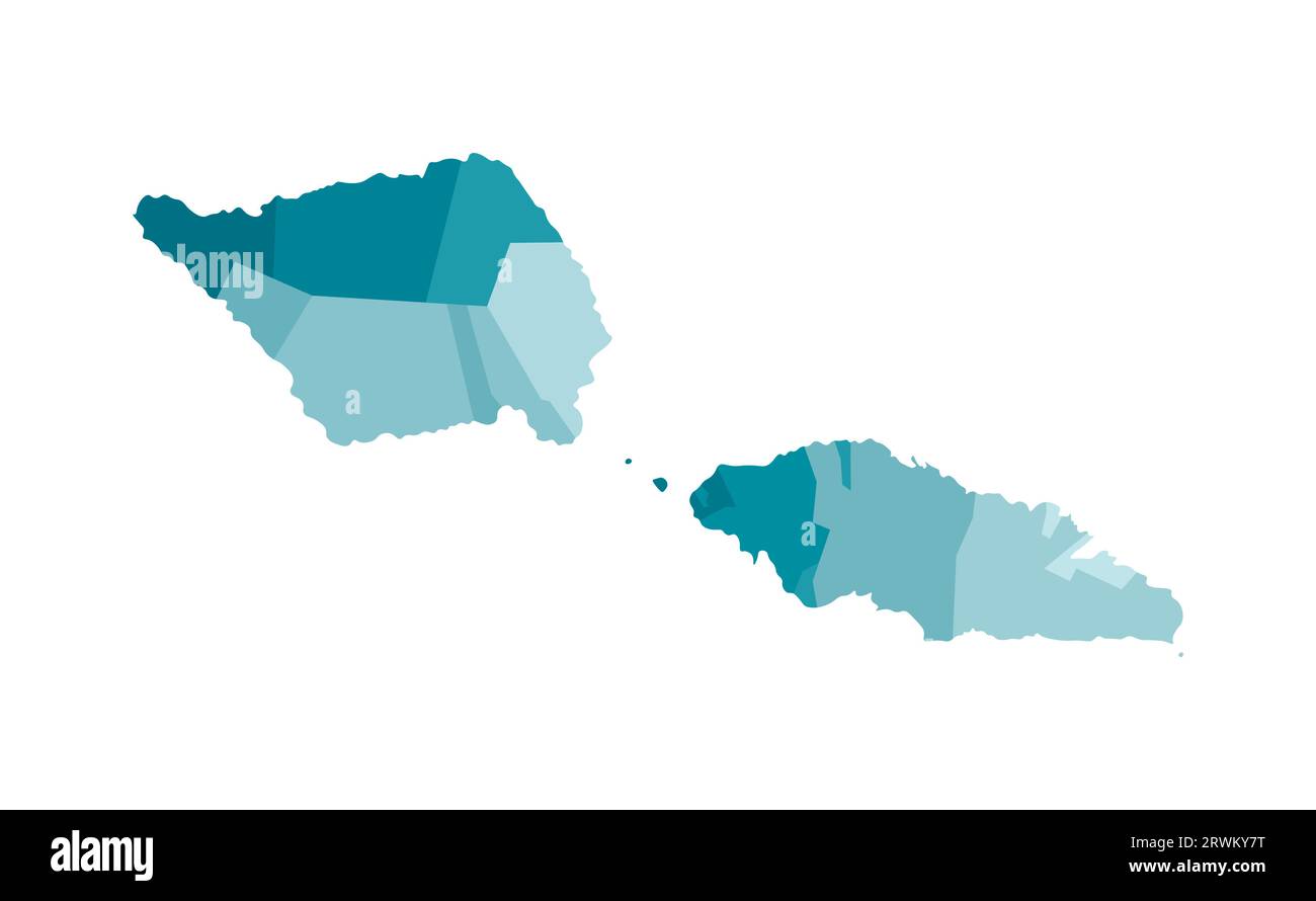 Vector isolated illustration of simplified administrative map of Samoa ...
