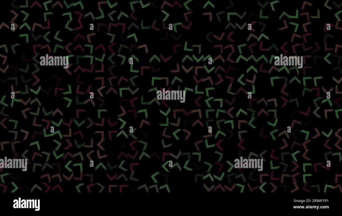 Colored flashing rotating Corners on black bg. Abstract festive ...