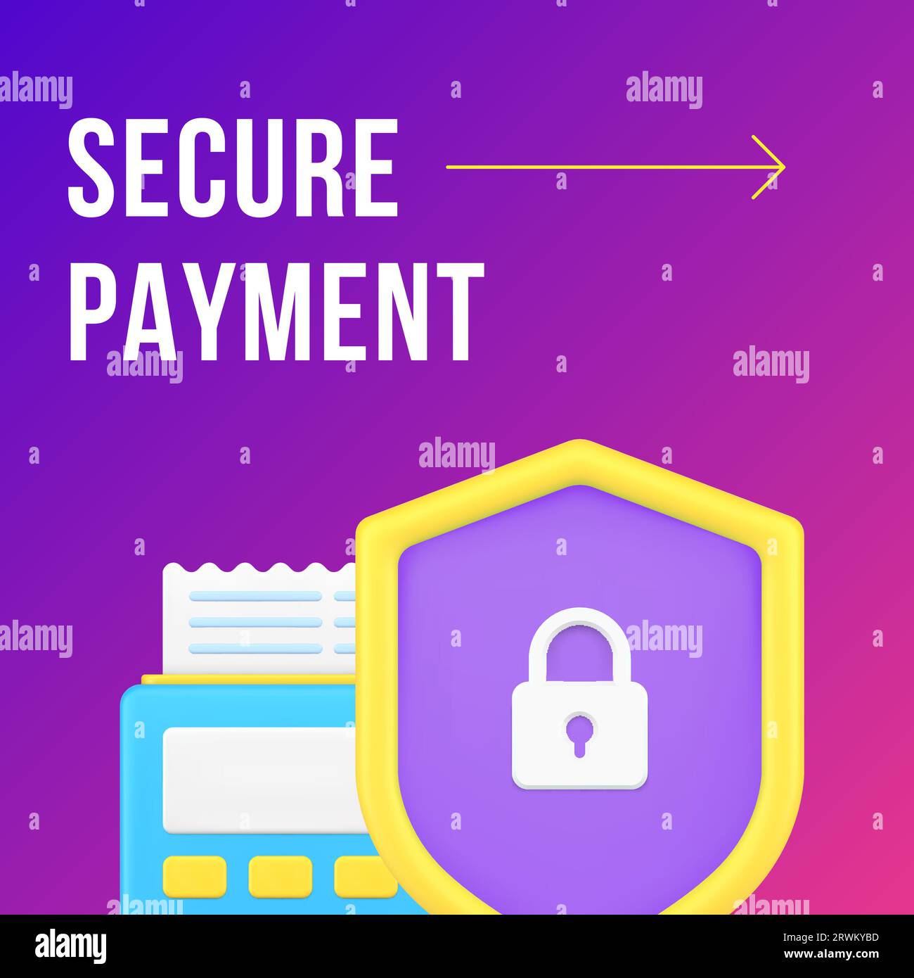 Secure payment banking guarantee financial service social media post ...