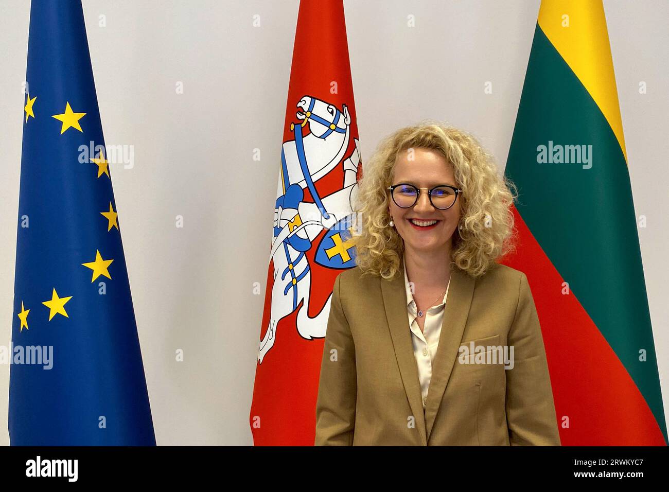 Vilnius, Lithuania. 19th Sep, 2023. Ausrine Armonaite, Minister of ...