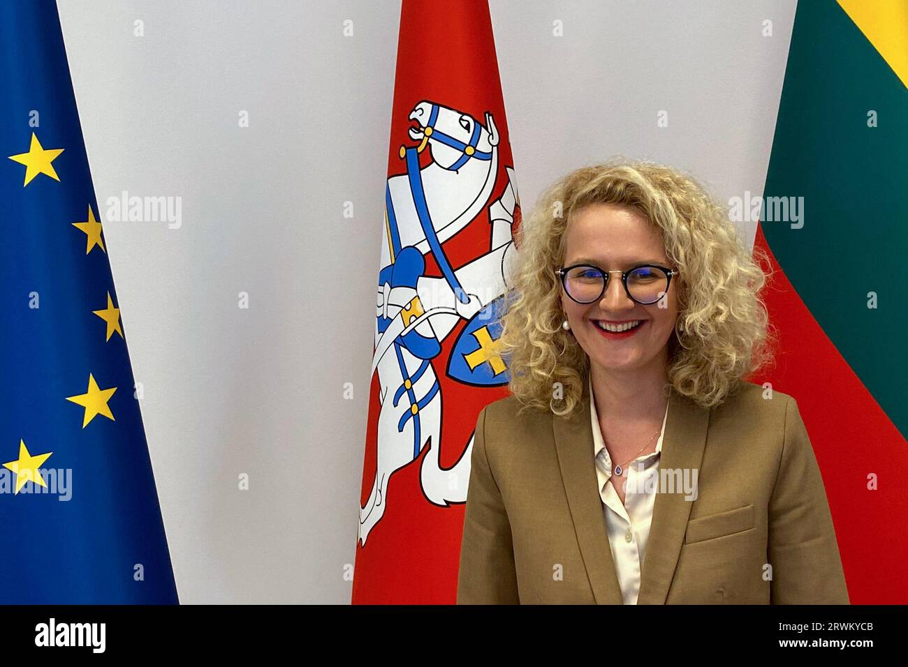 Vilnius, Lithuania. 19th Sep, 2023. Ausrine Armonaite, Minister of ...