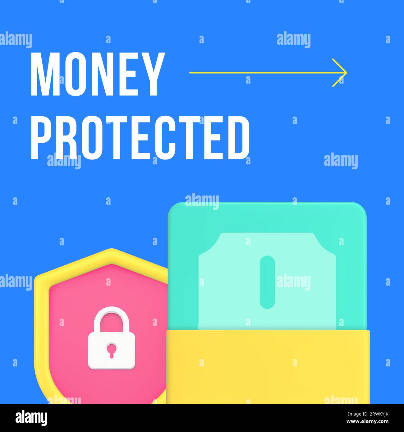 Money protected financial banking service security shopping social ...