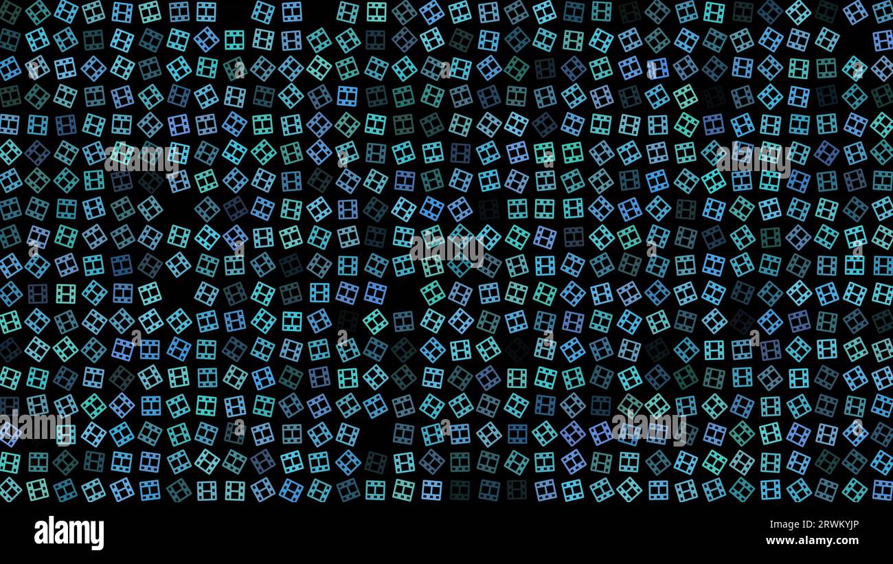 Colored flashing rotating Lock on black bg. Abstract festive background ...
