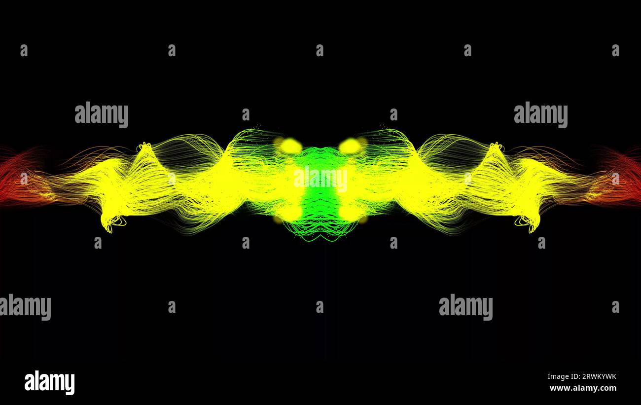 3D Fire stream glowing fiery radiation. Hot stream glowing fiery energy ...