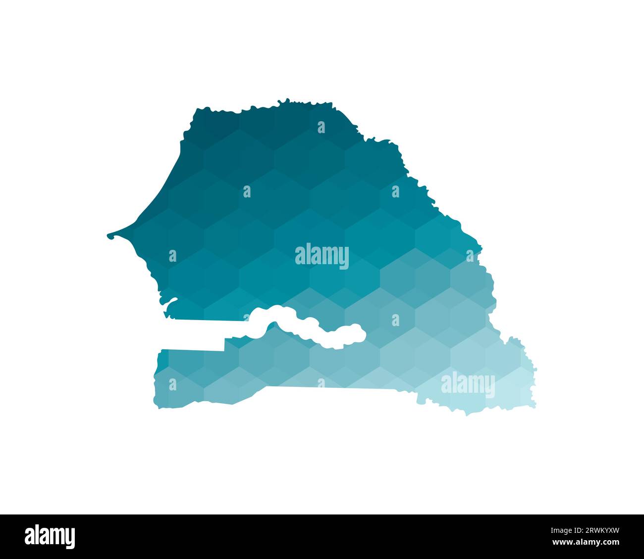 Senegal polygonal map Stock Vector Images - Alamy