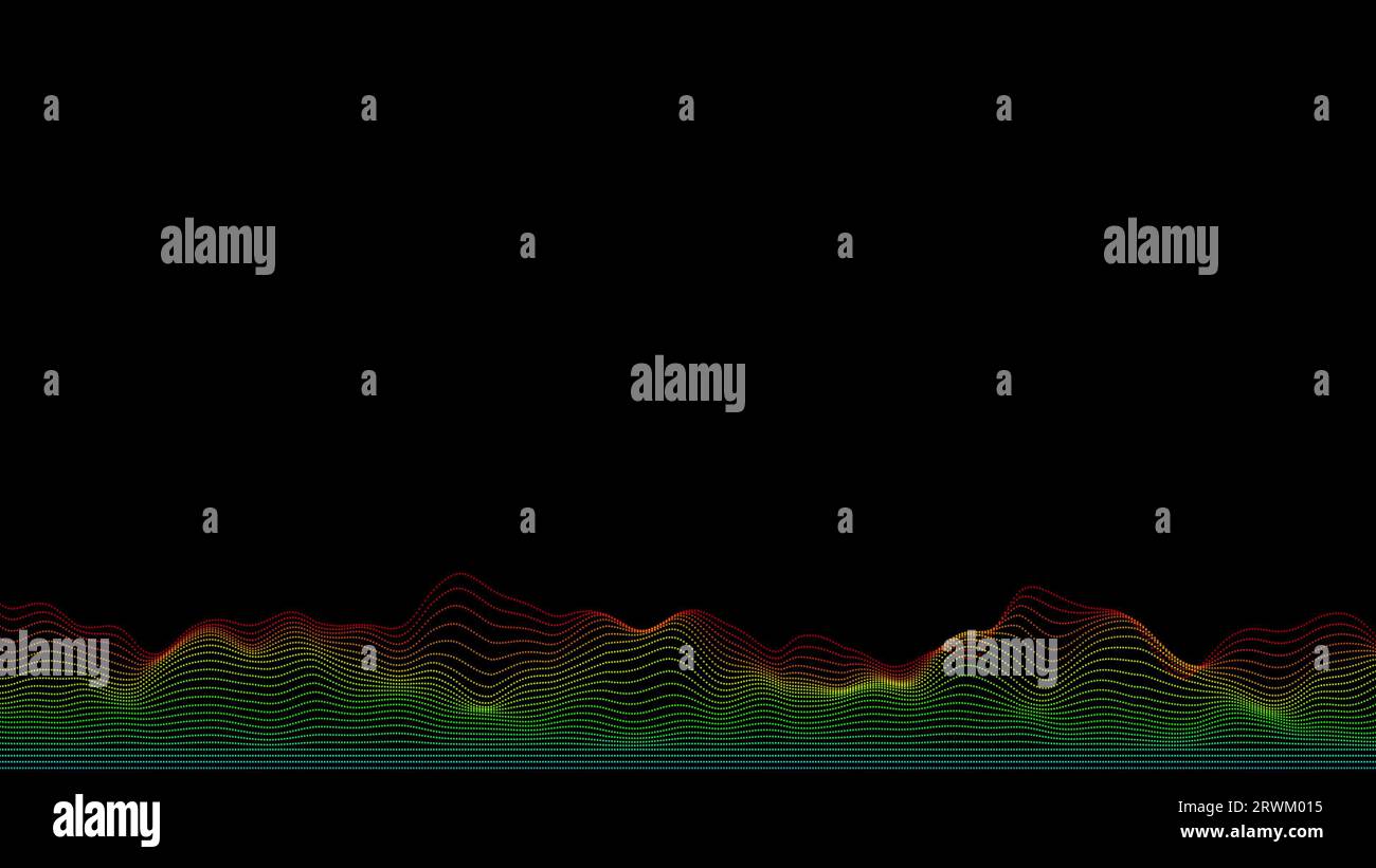 Fantastic particle wave object. Science concept. Abstract bg for logo ...