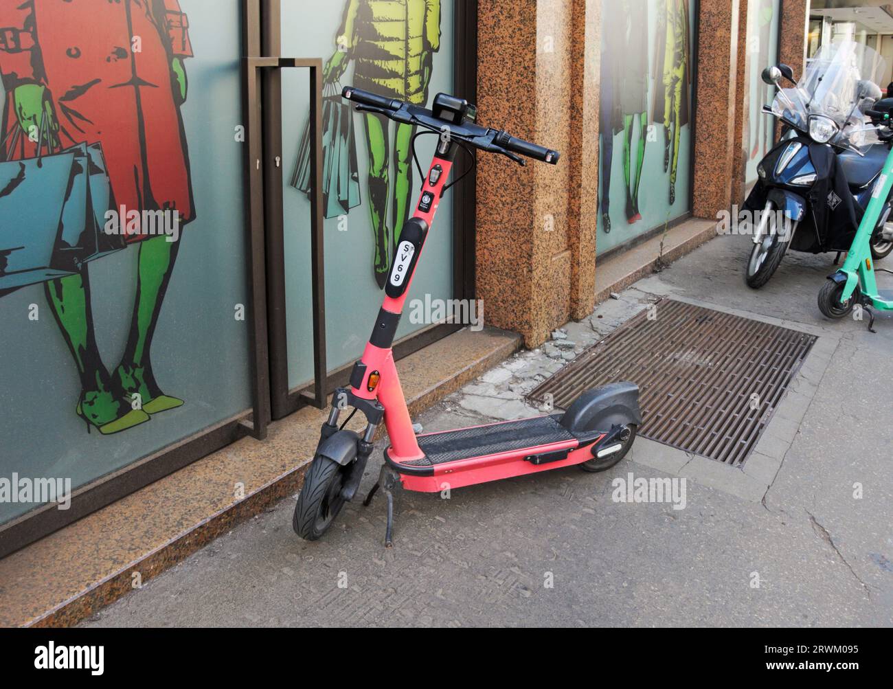 E scooter parking hi-res stock photography and images - Alamy
