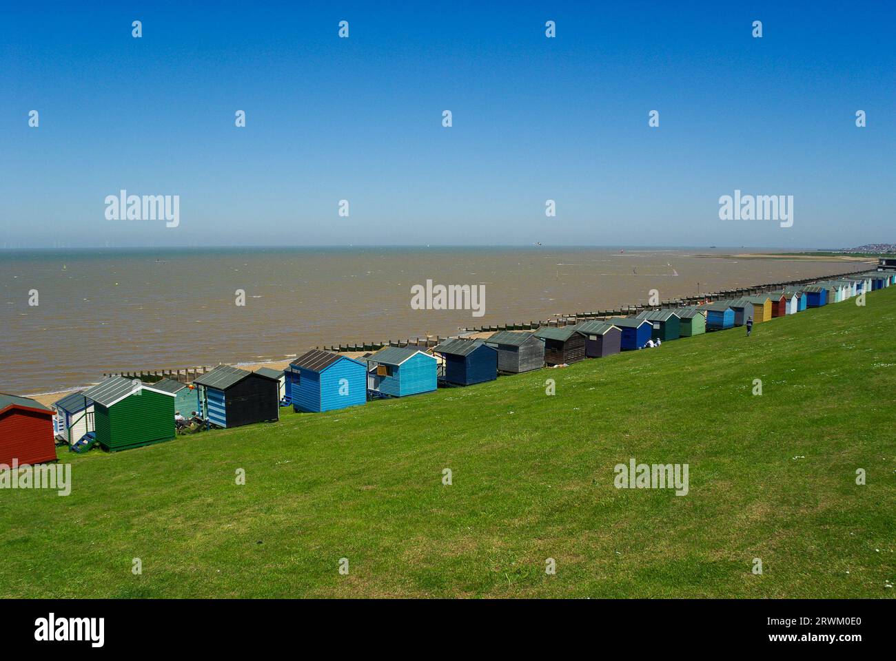 Tankerton beach small houses hi-res stock photography and images - Alamy