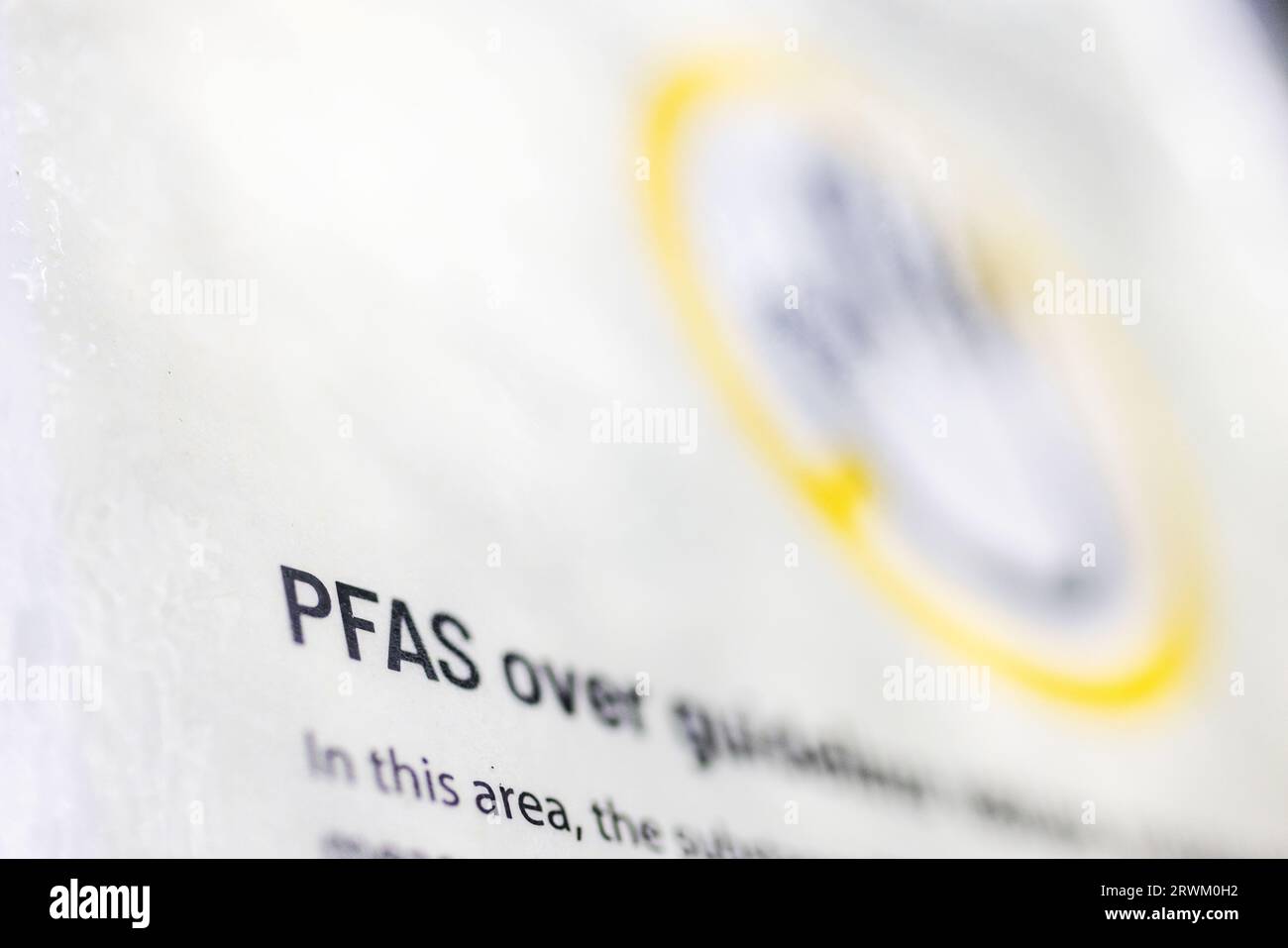 PFAS over guideline values, signs about advice against bath and play in ...