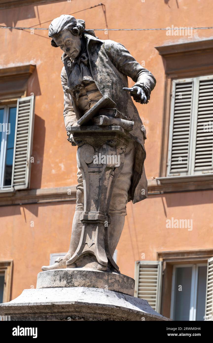 A small statue of Bologna-born physicist Lugi Galvani (1737- 1798 ...