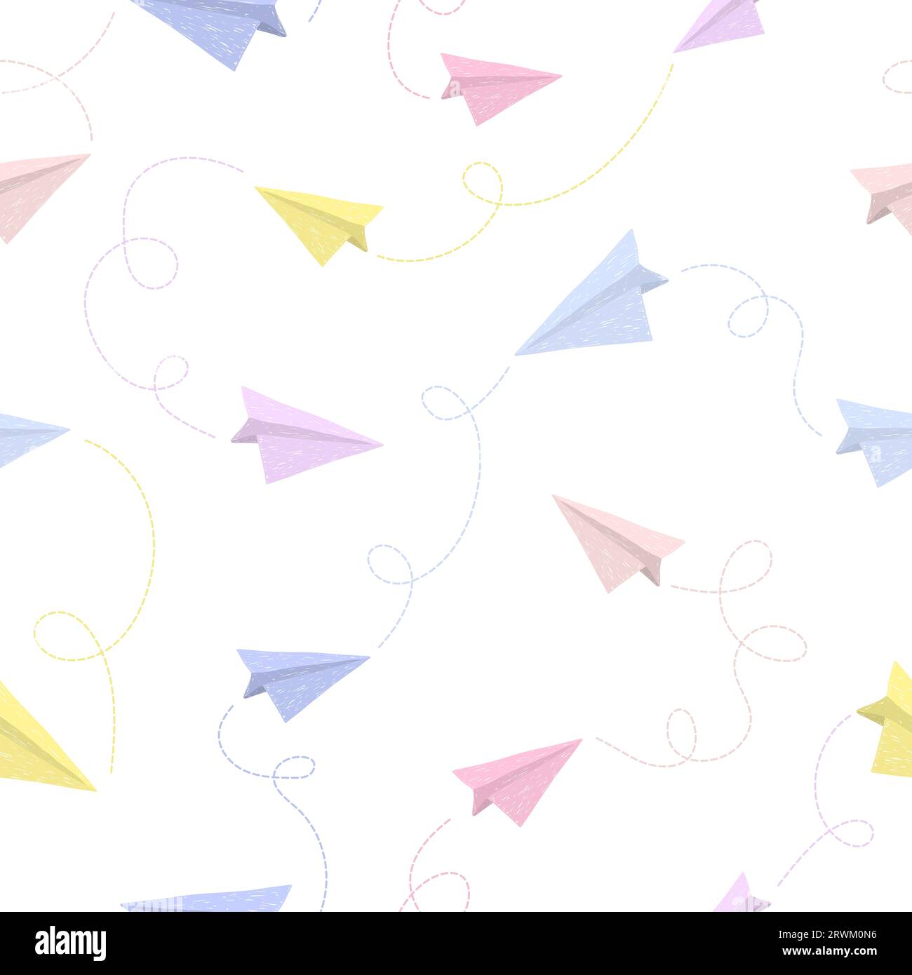 Seamless colorful paper planes pattern. Vector doodle illustration Stock Vector Image & Art - Alamy