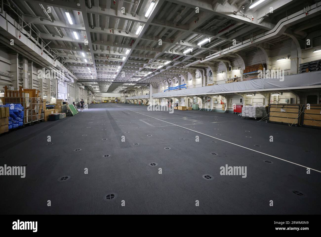 Izumo, a light aircraft carrier and the largest Japanese naval vessel ...