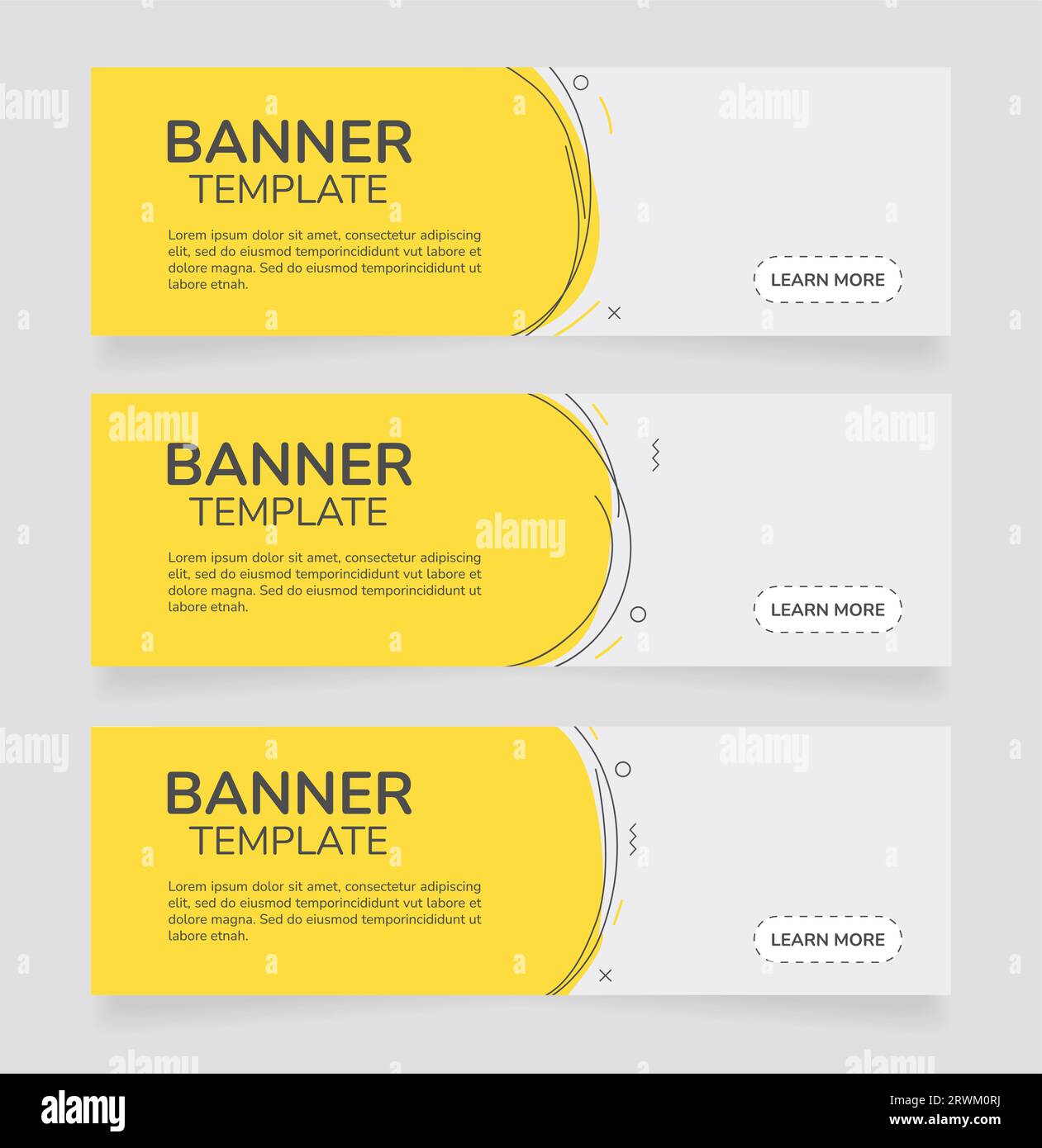 Retail campaign horizontal web banner design template Stock Vector ...