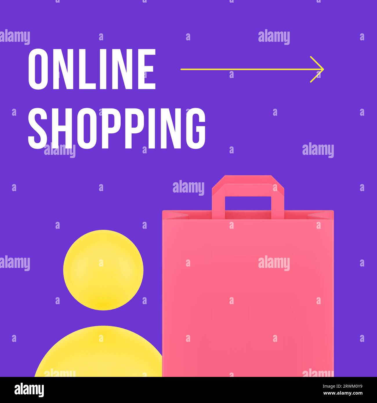 Online shopping customer buying goods web marketplace social media post ...