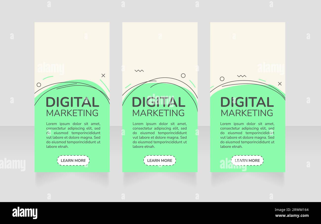 Digital marketing vertical web banner design template Stock Vector ...