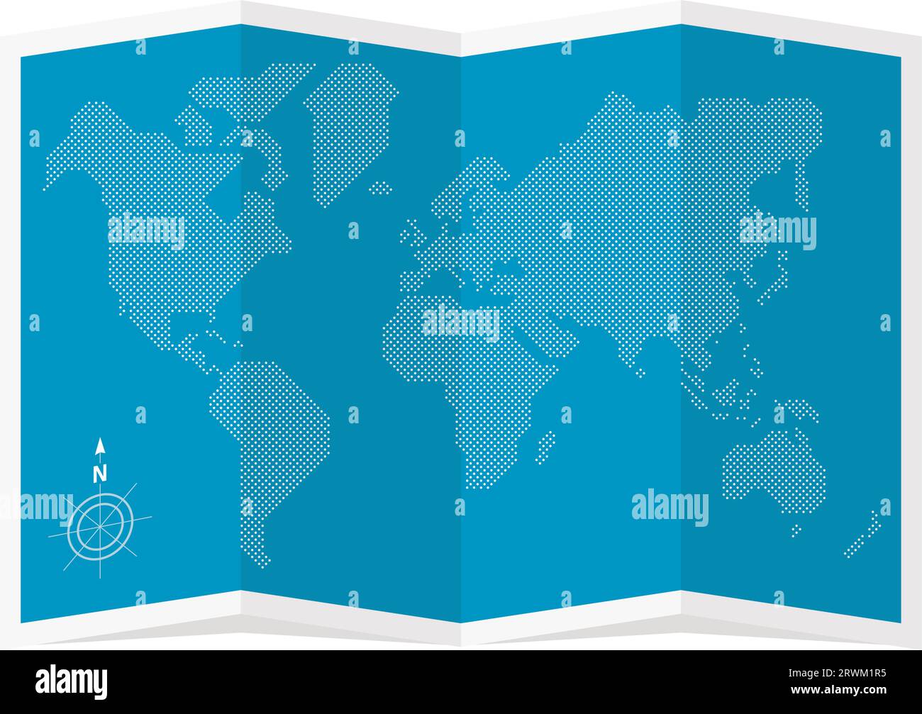 Circular map of the world hi-res stock photography and images - Alamy