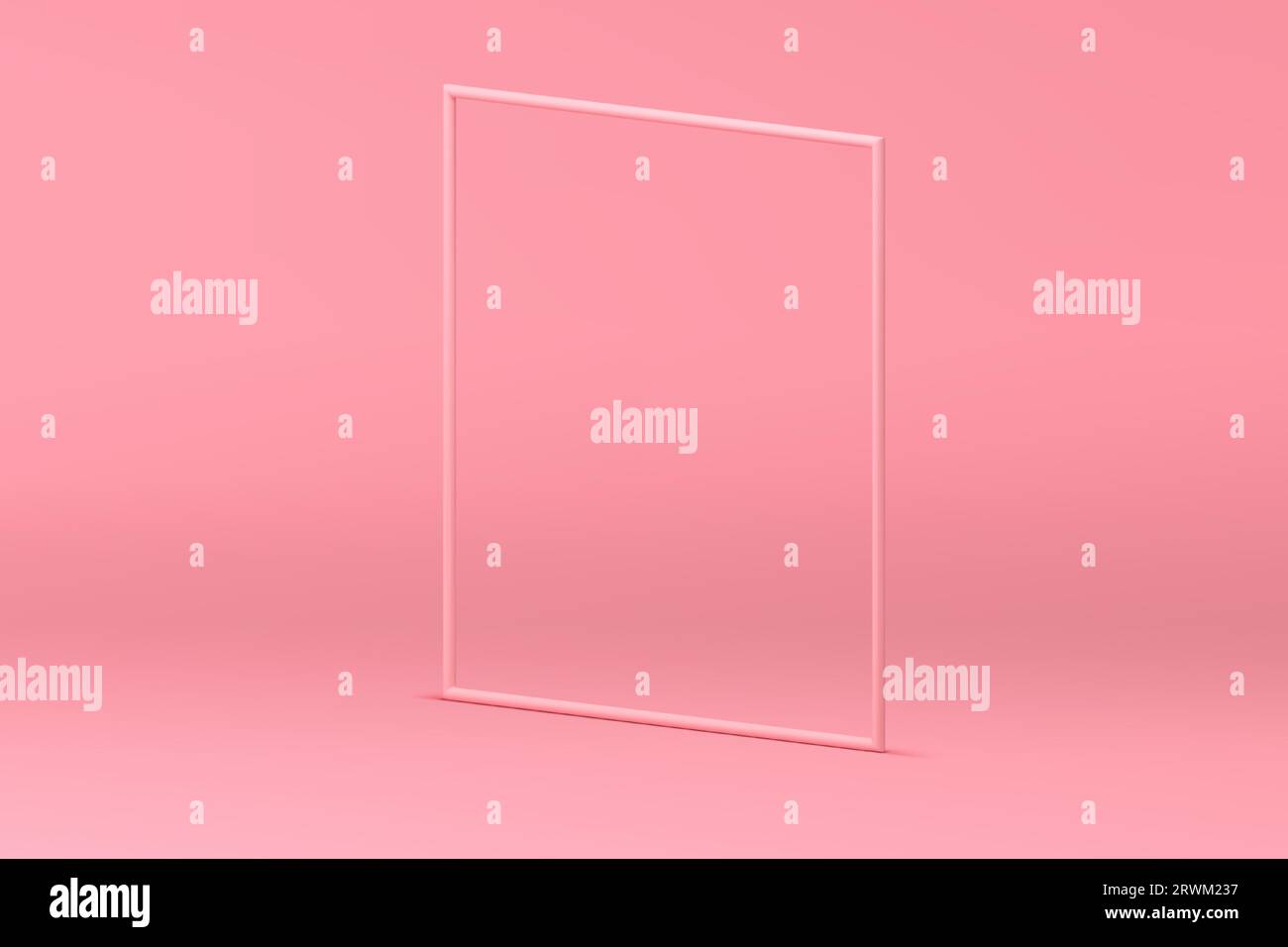 Pink 3d squared frame isometric display mock up for cosmetic product ...
