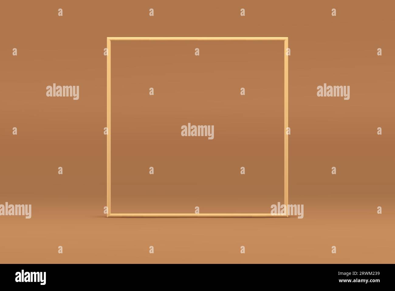 Beige 3d frame squared border advertising showcase pastel studio ...