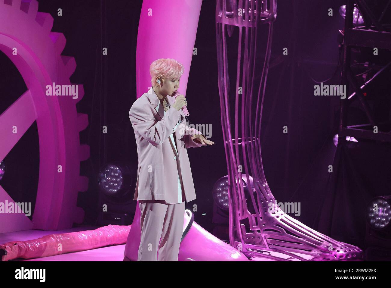 Chinese pop singer and songwriter Silence Wang holds a concert in ...